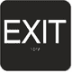 Exit Sign - Styrene-Black / White (3 Units) - Walmart.com