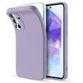 Elegant Choise for Samsung Galaxy A55 5G Liquid Silicone Case with Screen Protector, Purple ...