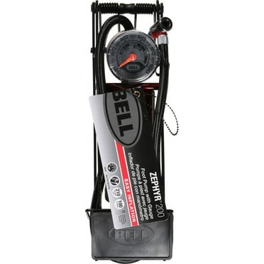 Bell Sports Airstomper 200 Bicycle Foot Pump with Gauge, Silver ...