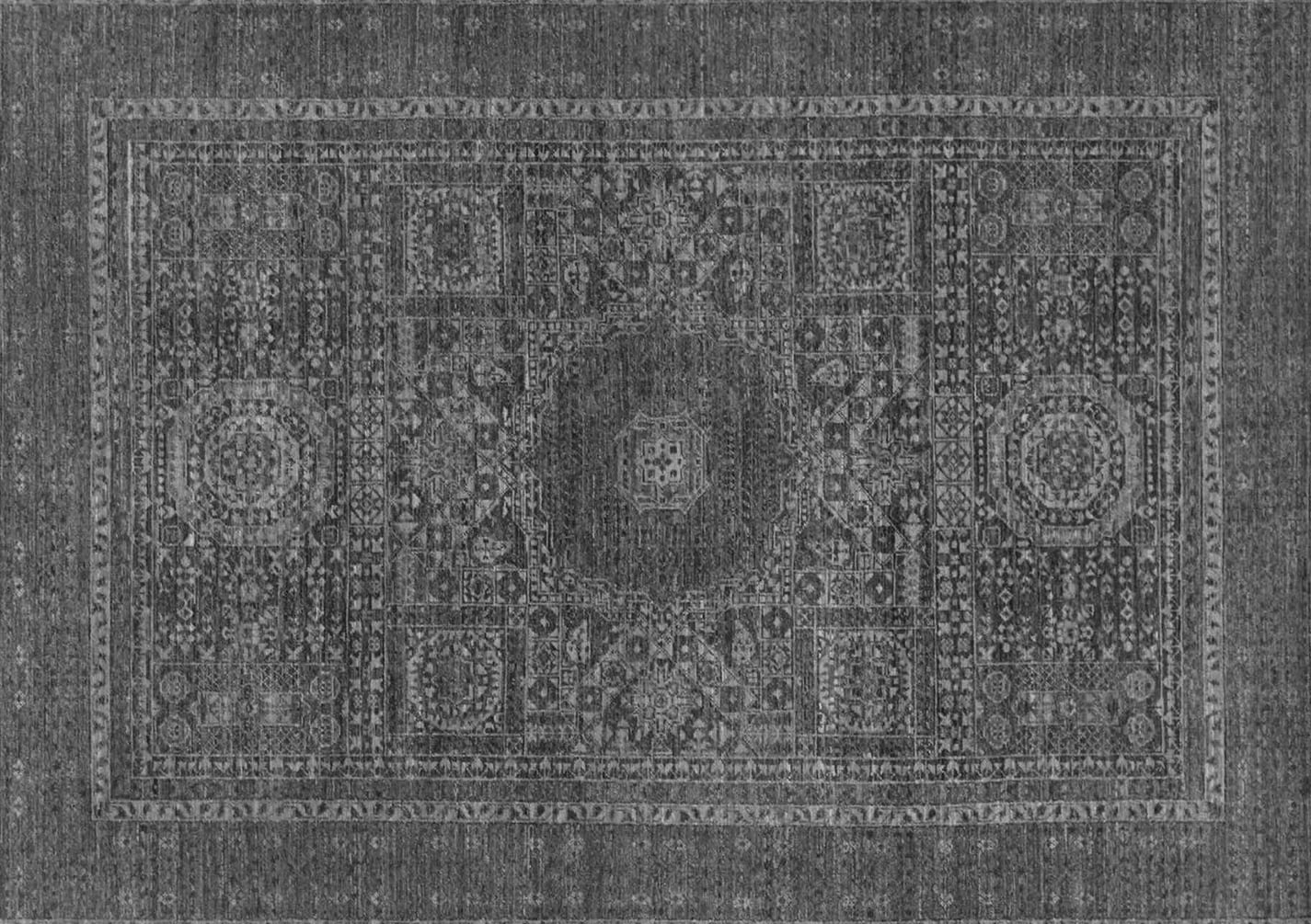 Ahgly Company Indoor Rectangle Abstract Gray Modern Area Rugs, 2' x 5 ...