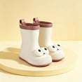 Cute Cartoon Big Eyes Womens Mid Calf Rain Boots Lightweight Waterproof ...