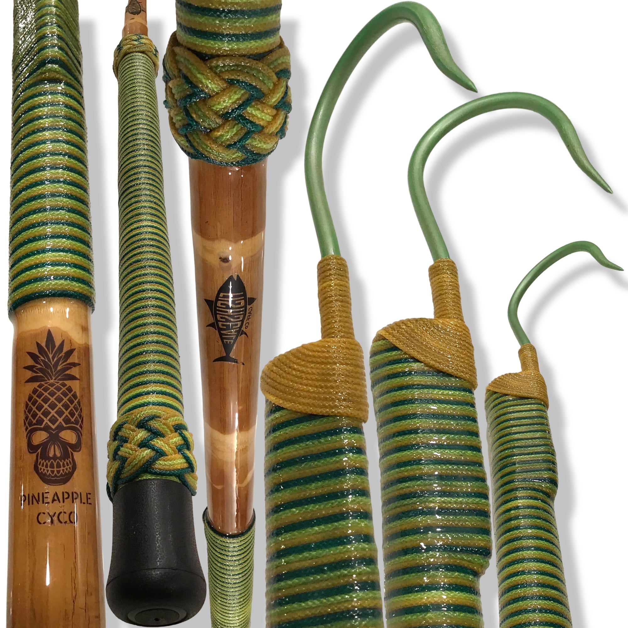 PINEAPPLE CYCO x GREEN/GOLD/YELLOW Deckhand-Style Calcutta Bamboo ...