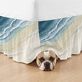 Abstracts Sandy Beach Bed Skirt California King Size 16 Inch Drop, Grey ...