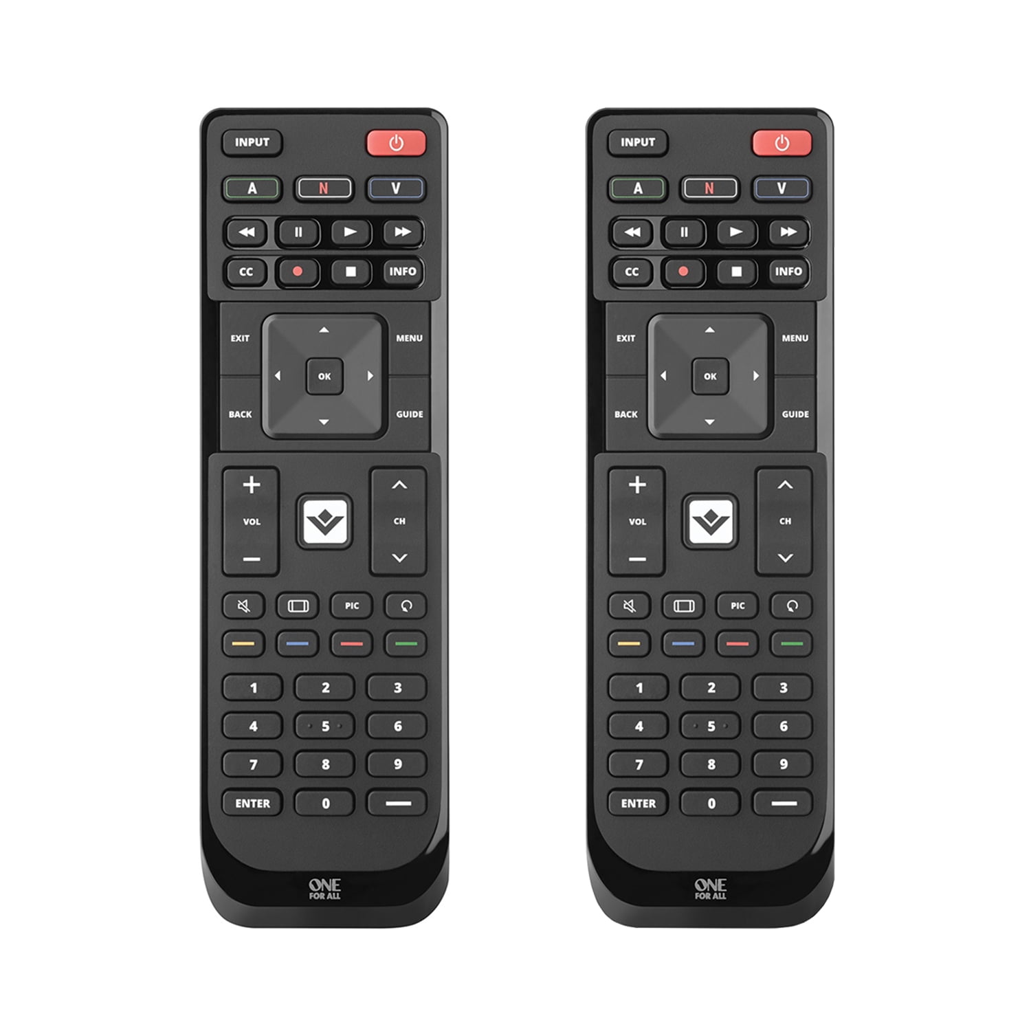 One For All URC1823 Replacement Remote for Vizio TVs, 2 Pack - Walmart.com