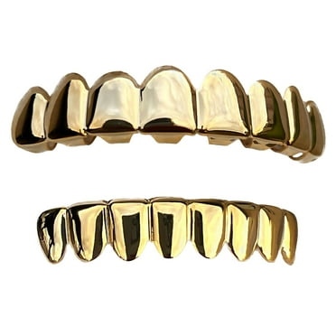 Saintda Teeth Grillz Prong With Bling AAA CubicStones Silver Color ...