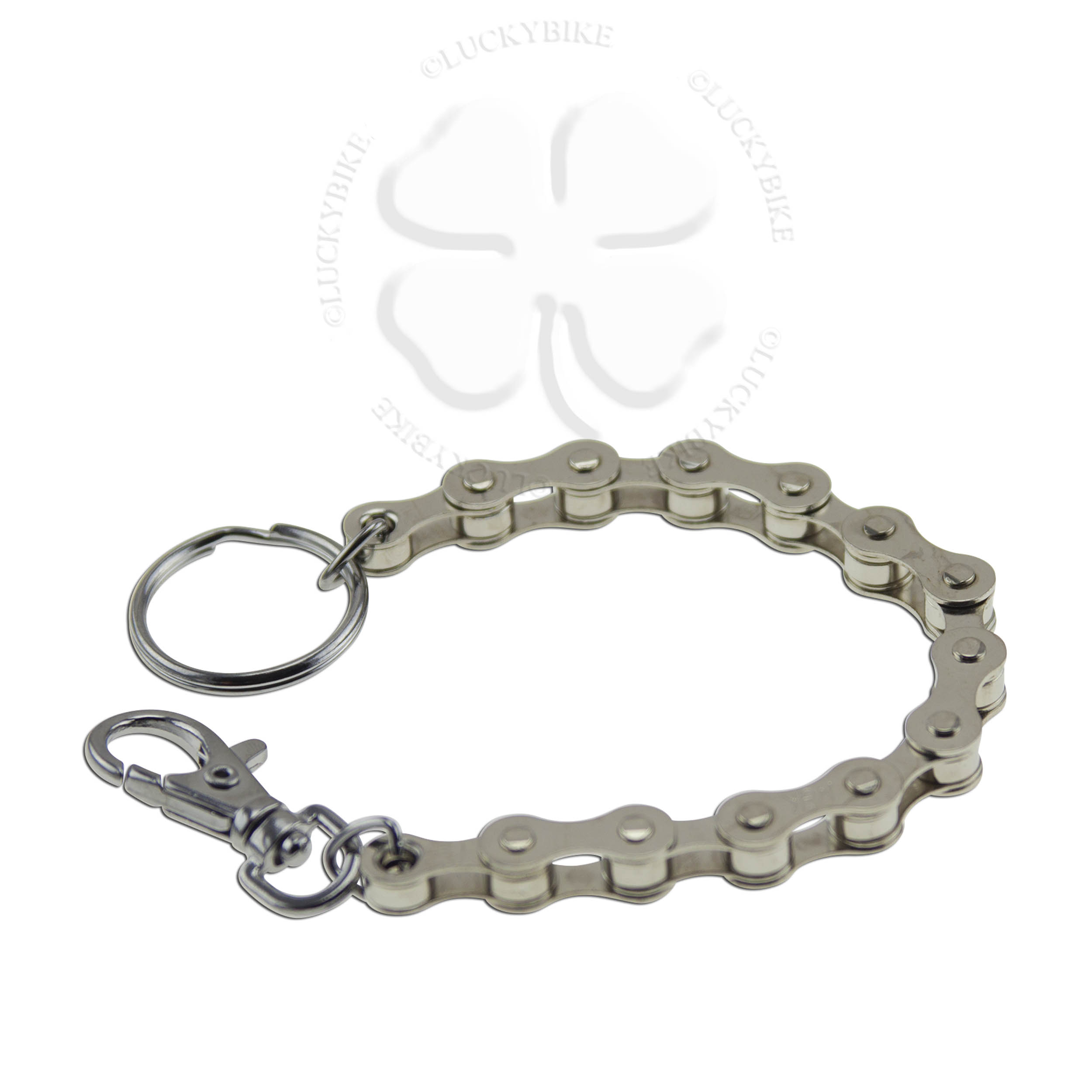 1x Key Chain Ring Silver Holder Motorcycle Bike Pocket Drive Chain Link ...