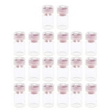 20 PCS Transparent Jars Little Bottles with Stoppers - Pink - Walmart.com