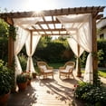 Beautynvta Extra Wide Outdoor Curtains, White Voile Mesh Screen ...