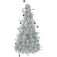 Amscan 240595 Christmas Small Tinsel Trees, Silver, Set Of 9 Trees ...