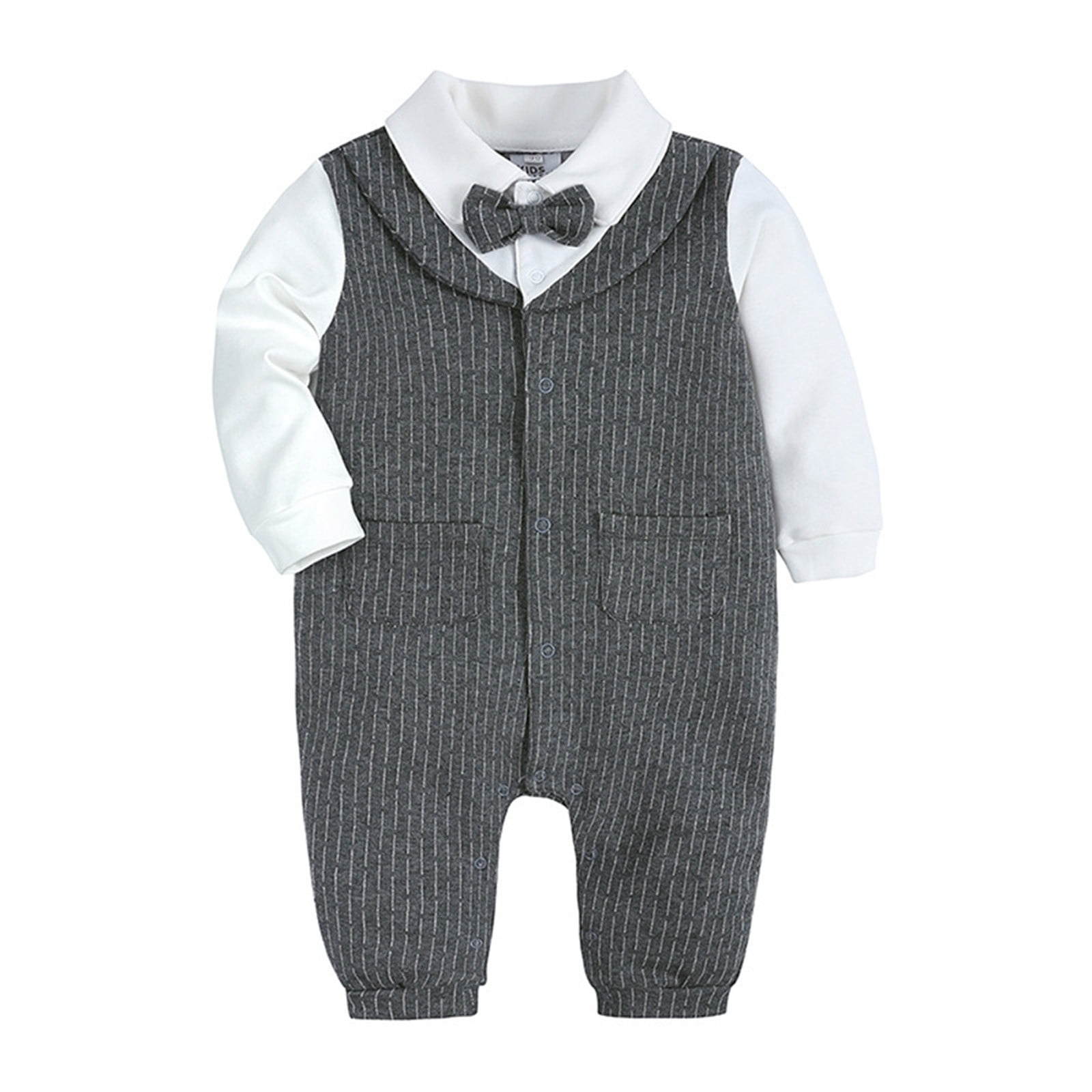 Click here for Posijego Baby Boys Gentleman Rompers Long Sleeve B... prices