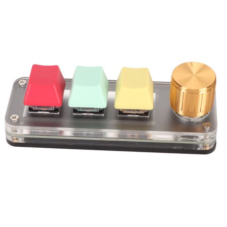 USB Mini 3 Key Keypad With Knob, 3 Keys Mechanical Gaming Keyboard DIY ...