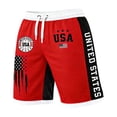 BRANROY 4th of July Shorts USA UNITED STATES - Men's Drawstring Waist ...