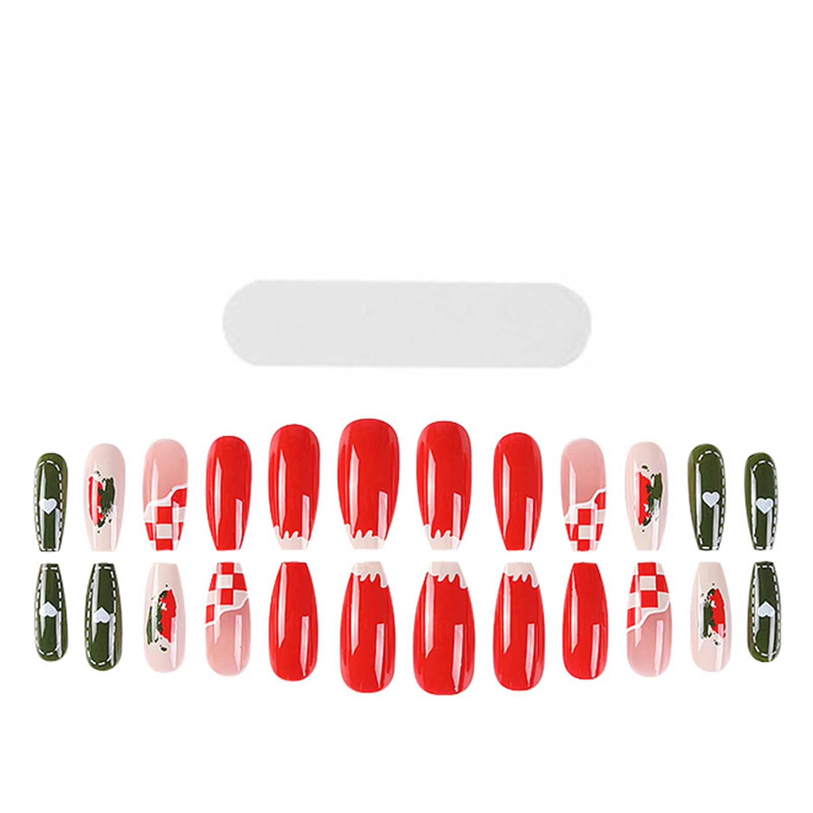 SSBSM 1 Set Full Fake Nails Nail Art Accessories Detachable Wearable ...