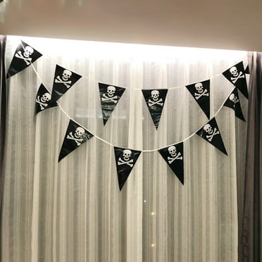 100 Pcs Mini Pirate Flag Bulk Small Hand Held Jolly Roger Skull Pirate ...