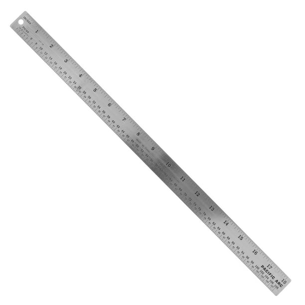 Pacific Arc, Stainless Steel Ruler with Inch (32nd & 64th) and Pica ...