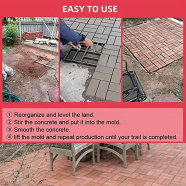 DIY Reusable Plastic Concrete Molds, Irregular Stepping Stone Paver for ...