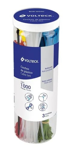 Cinchos Plasticos Colores Voltech Bote 1000 Pz 44017 BCIN-1000C ...