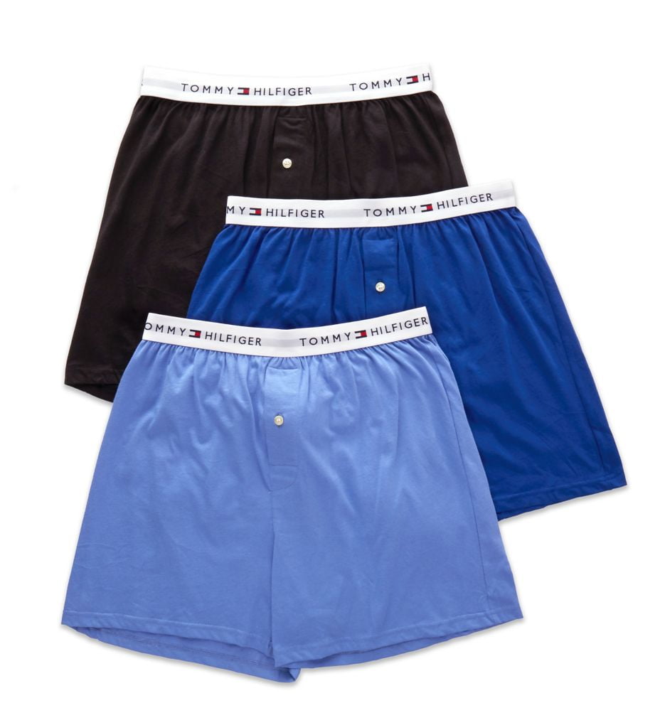 Men's Tommy Hilfiger 09TK019 Classic Fit Knit Boxers - 3 Pack (Ink Blue ...