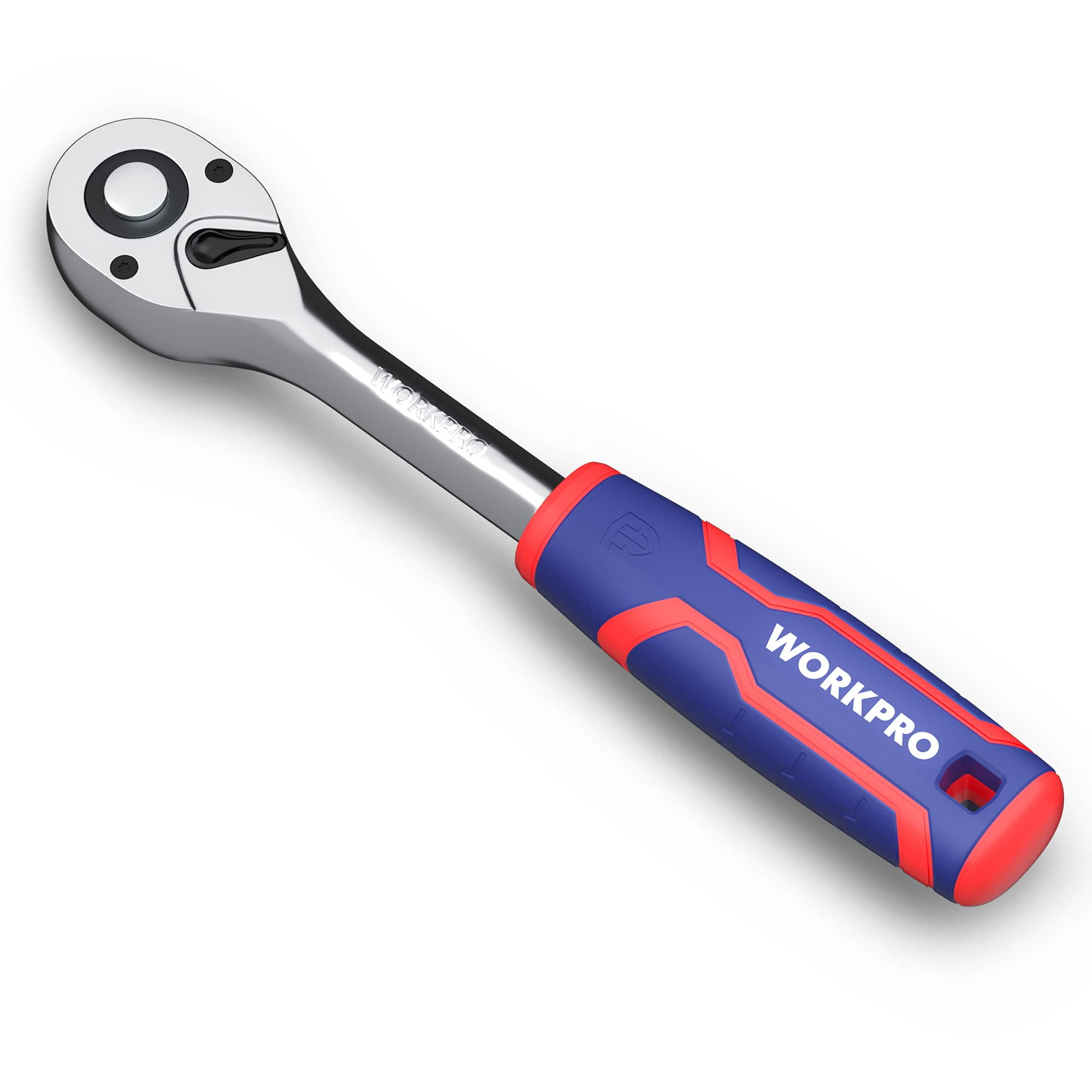 WORKPRO 1/2-Inch Drive Ratchet Wrench 72-Tooth Reversible Ratchet Quick ...