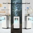 WPOND 8,000 BTU 3-in-1 Portable AC & Dehumidifier, Remote Control ...