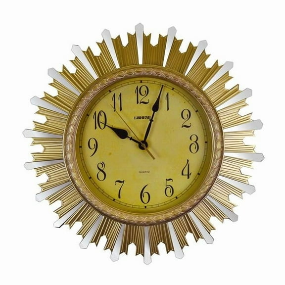 Three Star ZP919 27 x 17 in. Gold Wall Clock With Pendulum - Walmart.com