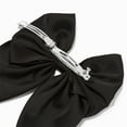 Claire's Black Satin Hair Bows with Barrette Clip Closure, Elegant Hair ...