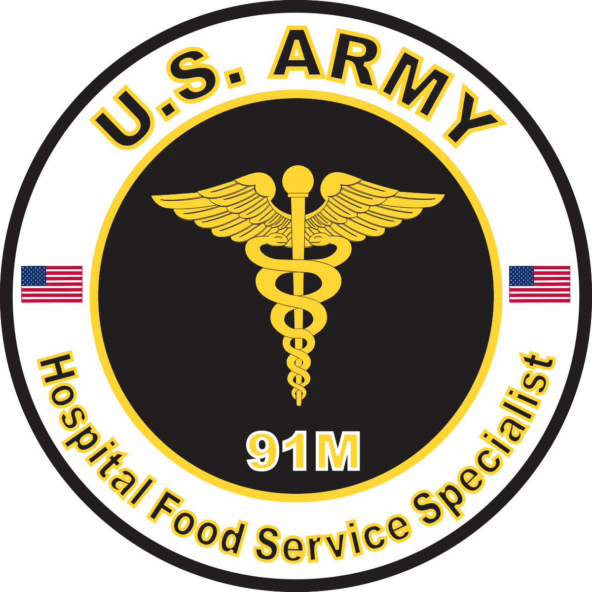 3.8 Inch U.S. Army MOS 91M Hospital Food Service Specialist - Walmart.com