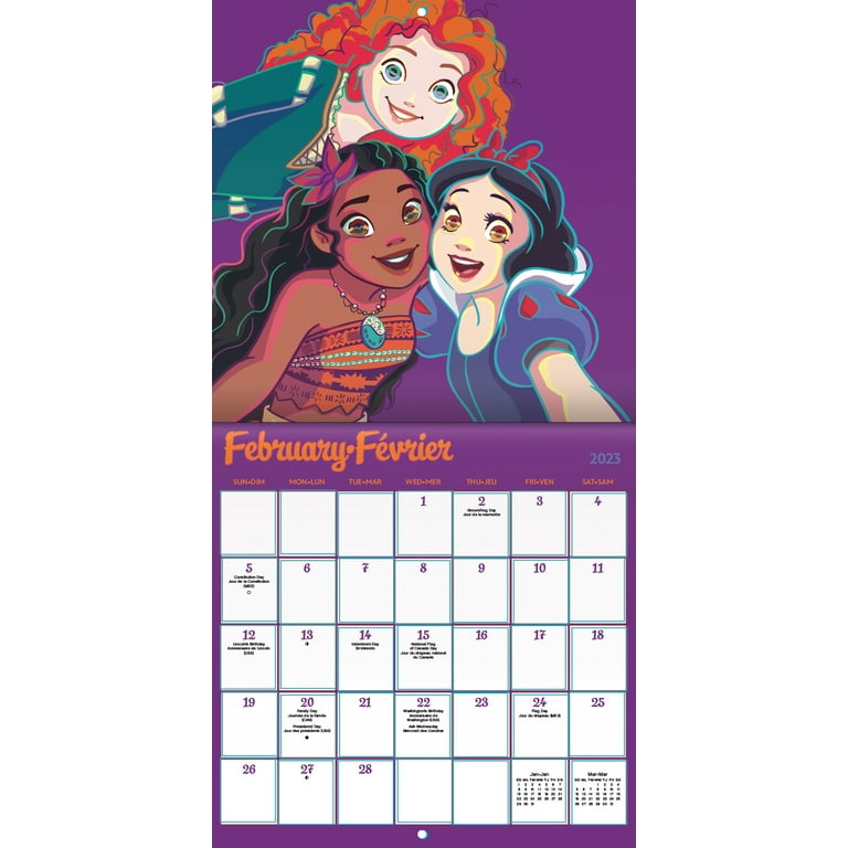 Disney Princess 2022 Calendar Printable