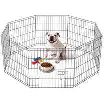 FDW 36 inch Dog Pen Playpen Puppy Pet Playpen 8 Panel Metal Portable ...