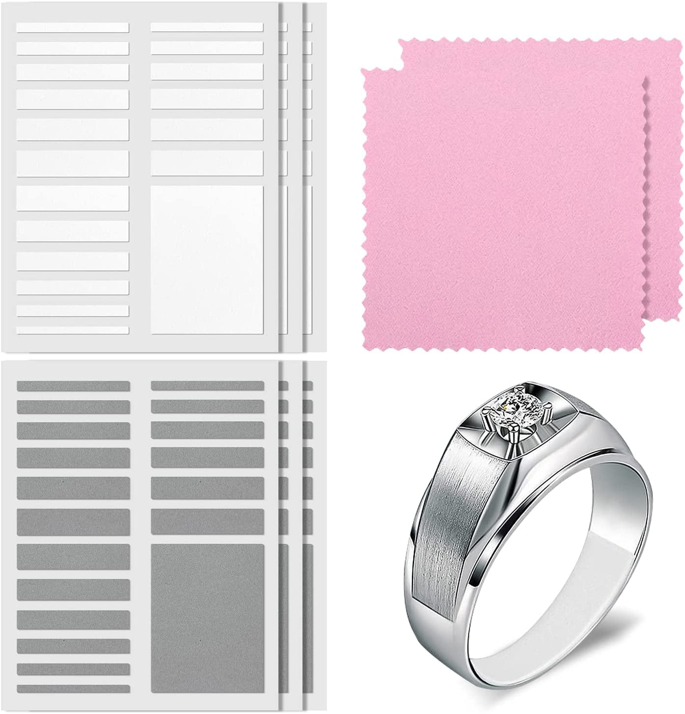 6 Sheets Invisible Ring Size for Loose Rings Adjuster, Ring Spacer ...