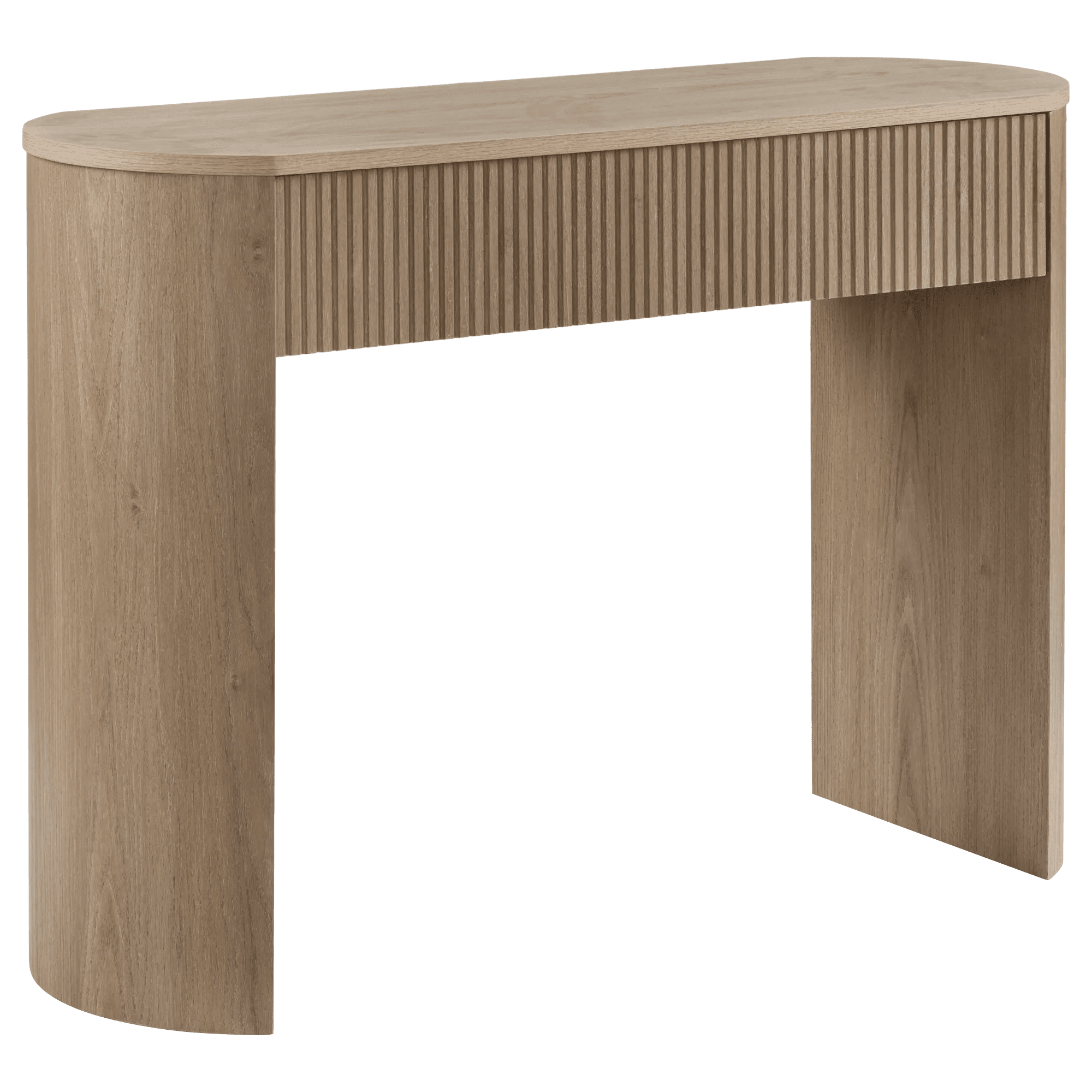 Click here for Bouclair Natural Wood Console With Ribbed Drawer prices