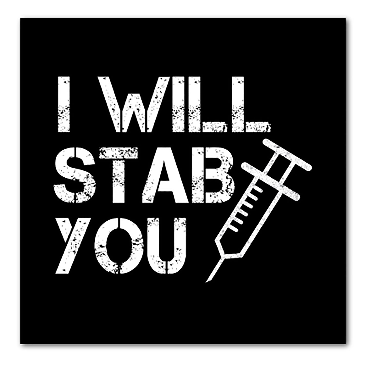 DistinctInk Custom Bumper Sticker - 10" x 10" Decorative Decal - Black ...
