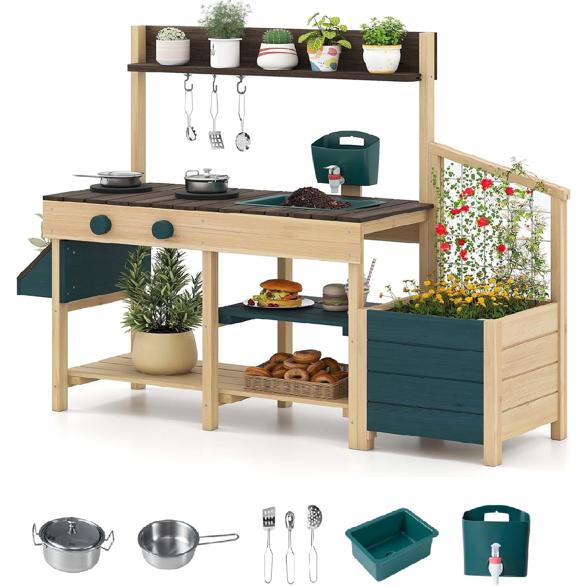 Click here for Olakids Infans Mud Kitchen  Kids Outdoor Wooden Ki... prices