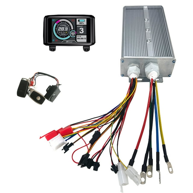 72V 80A Brushless DC Ebike Sine wave Controller with TFT UKC1 Color ...