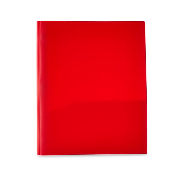Pen+Gear 3-Prong Poly Folder, Red, 9.4" x 11.4", 50 Pack - Walmart.com
