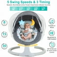 TEAYINGDE Baby Swing for Infants - APP Remote Bluetooth Control, 5 ...