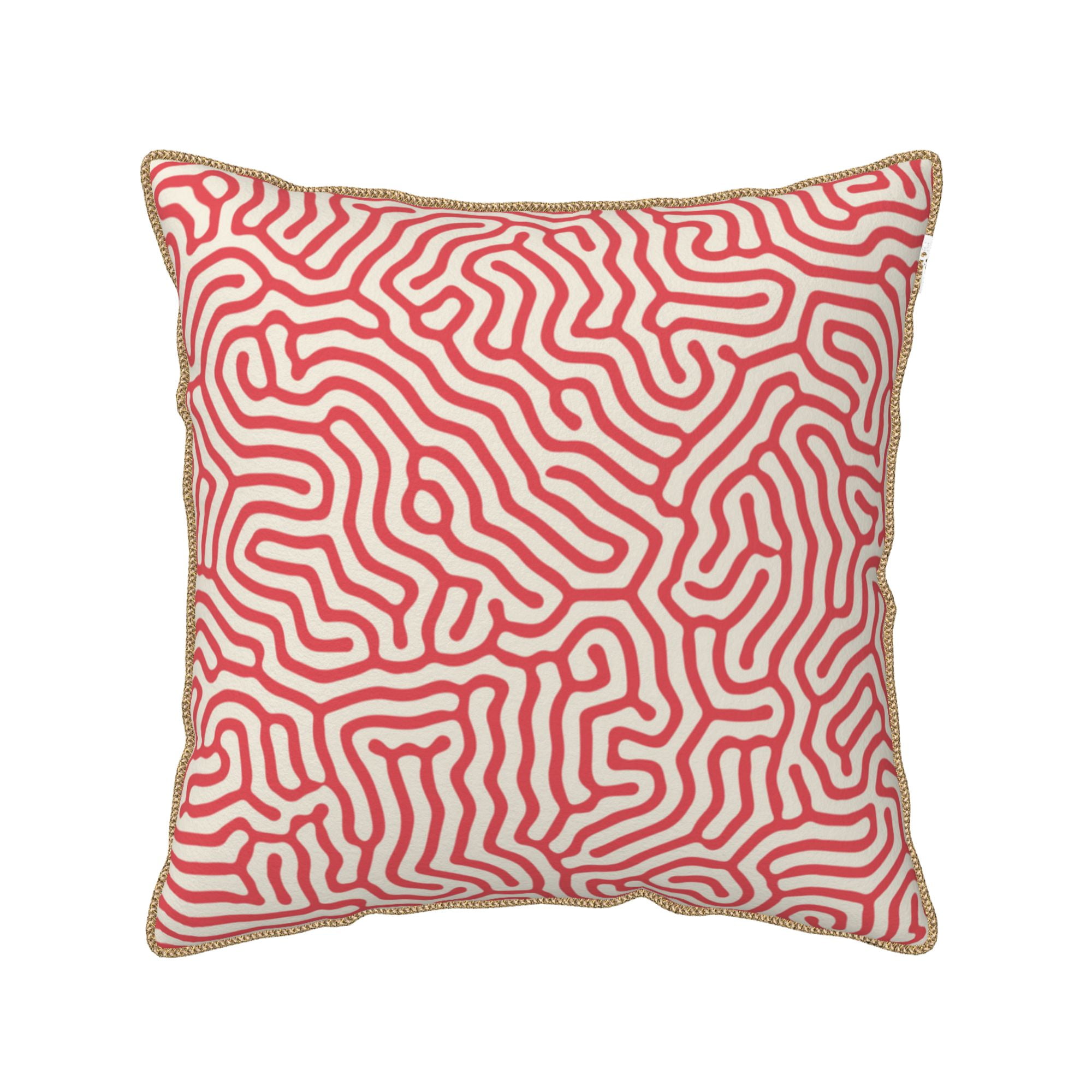 ZNDUO Red Turing Maze Lines Throw Pillows, Throw Pillows for Couch ...