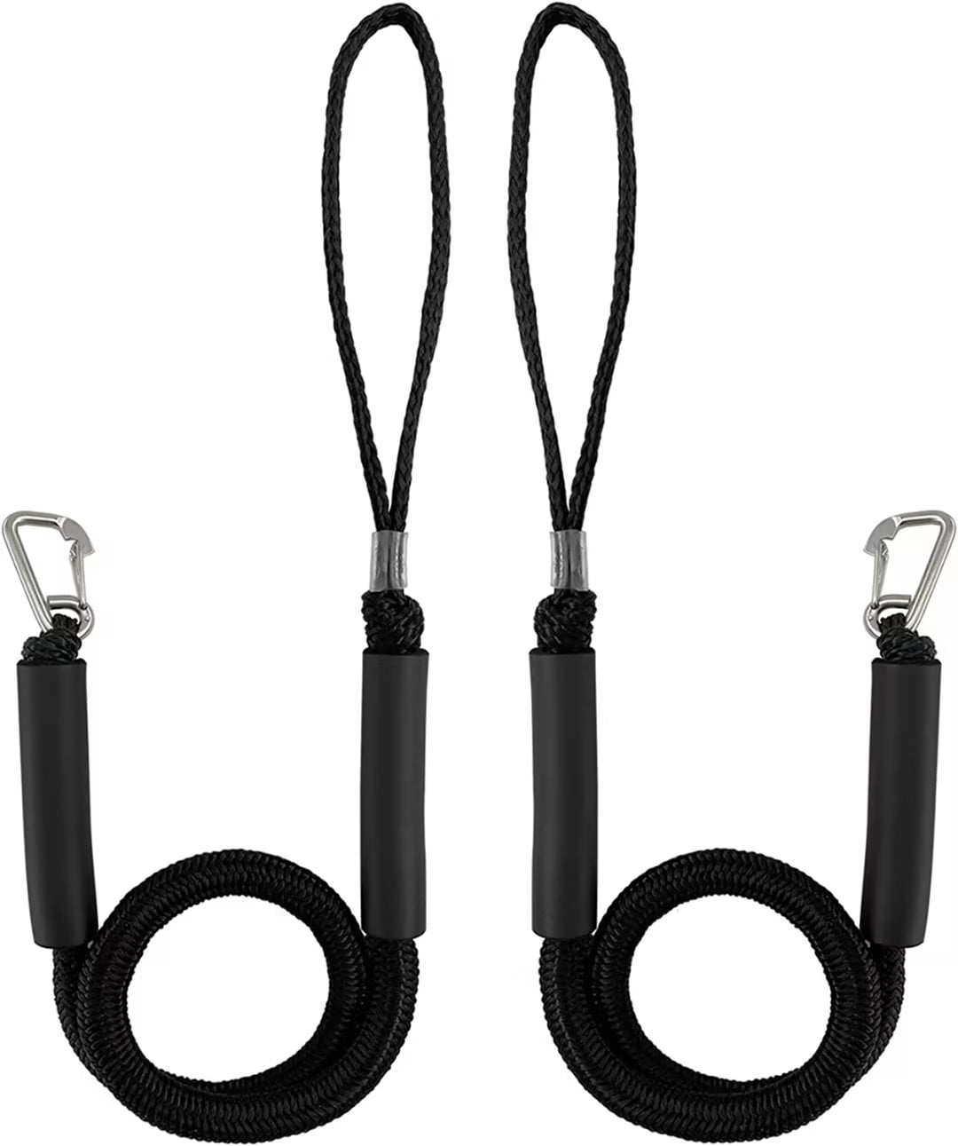 ISURE MARINE 2pcs Bungee Dock Lines with Stainless Steel Hook 4 Feet ...