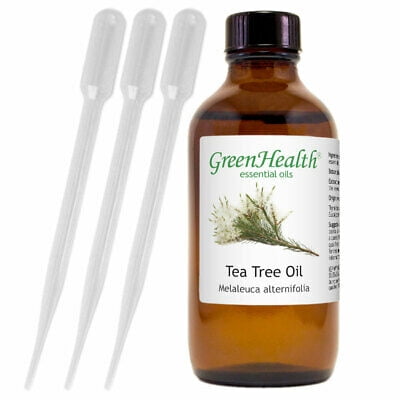 4 fl oz Tea Tree Essential Oil 100% Pure & Natural w/ 3 Free Droppers ...