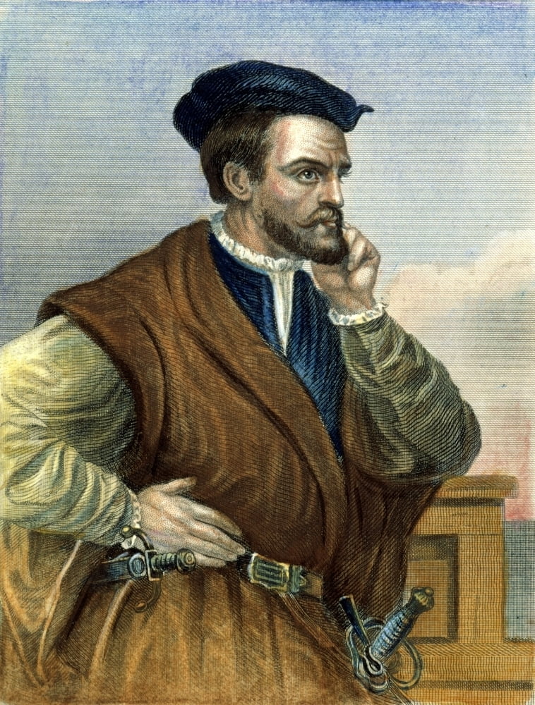 Jacques Cartier (1491-1557). Nfrench Sailor And Explorer. Colored ... Jacques Cartier (1491-1557). Nfrench Sailor And Explorer. Colored ...