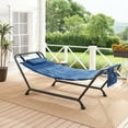 Mainstays Belden Park Polyester Hammock with Stand and Pillow for ...