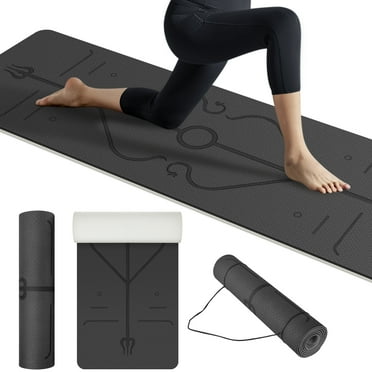 Gymax Oversized Heavy Duty Exercise Yoga Mat 7' x 5' x 8mm, Indoor Wide ...