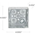 RACO 232 4 in. Square Electrical Box, 2-1/8-Inch Deep, 1/2-in. and 3/4 ...