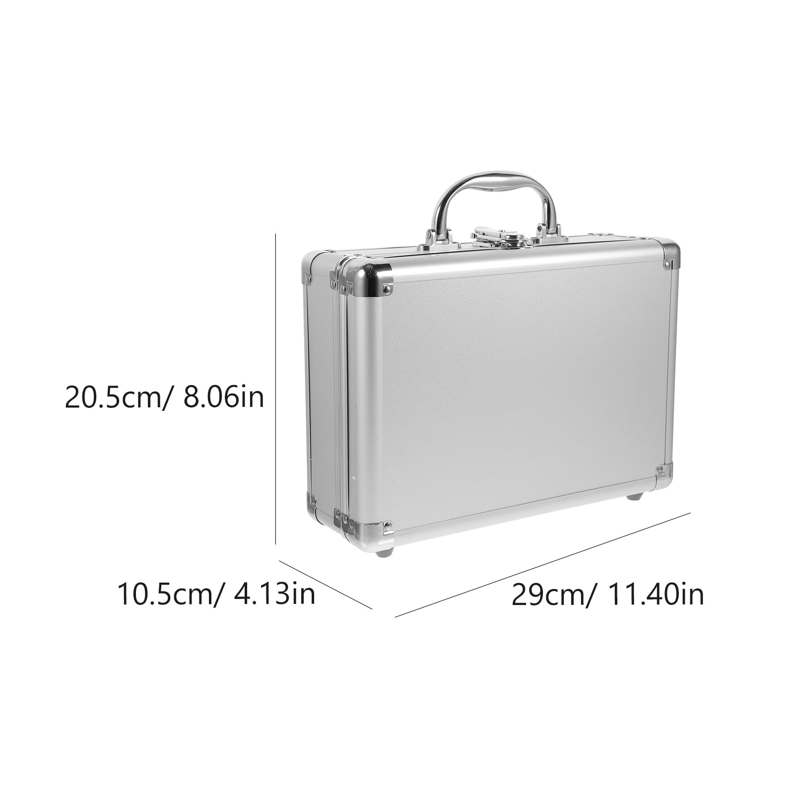 YuYiSan Portable Metal Briefcase Workstation, Silver, 11.41 YuYiSan Portable Metal Briefcase Workstation, Silver, 11.41