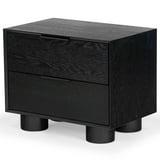 Safavieh Addyson Solid Wood 2 Drawer Nightstand in Black - Walmart.com