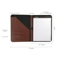 Samsill Contrast Stitch Leather Padfolio, 8.5"x11" Writing Pad Included ...