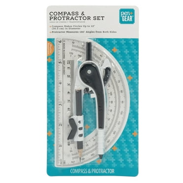 BAZIC Geometry Math Compass Set, Inch Centimeter Drawing Tool, 4-Pack ...