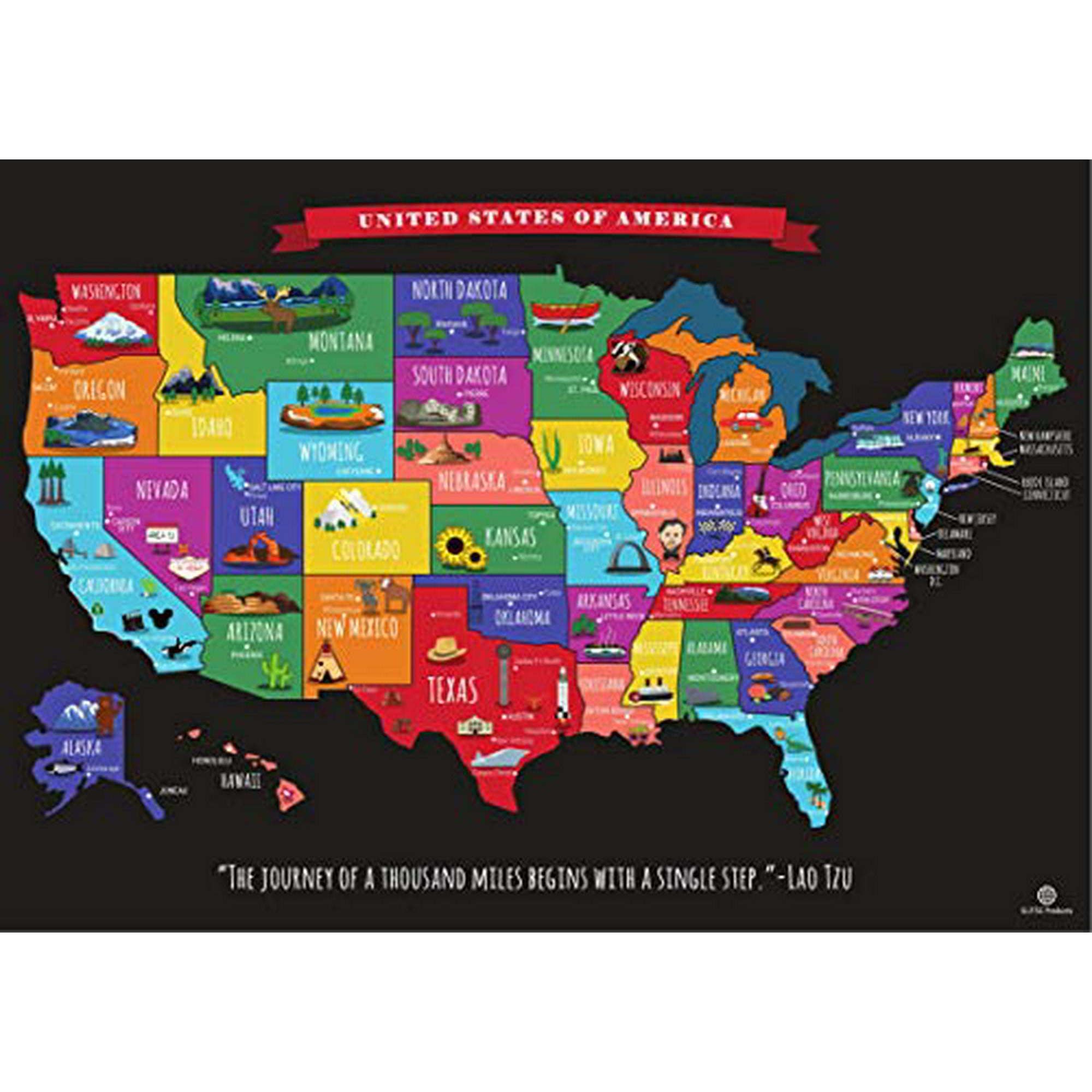 Usa Map With States And Cities