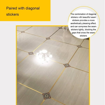 enqiretly Brushed Self-Adhesive Stickers Tile Wall Gap Decor Floor ...