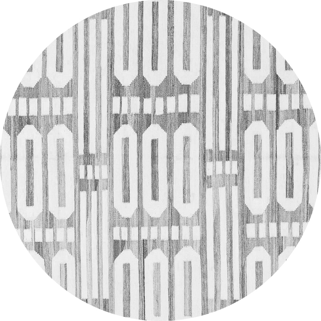 Ahgly Company Indoor Round Solid Gray Modern Area Rugs, 8' Round ...